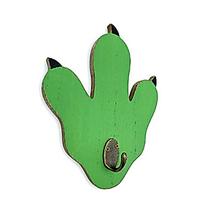 Dinosaur Footprint Kids Coat Hanger - Dinosaur Bathroom Decor - Dinosaur Decorations Classroom Organization Backpack Hook - Dinosaur Decor Boys Room Wall Decor
