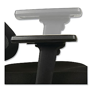 Alera Elusion II Series Mesh Mid-Back Synchro Seat Slide Chair, Supports Up to 275 lb, 17.51" to 21.06" Seat Height, Black