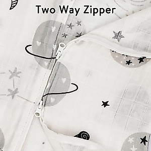 Alarmore Sleep Sack 12-18 Months, 0.5 Tog Muslin Wearable Blanket, Summer Sleeveless Baby Sleeping Bag with 2-Way Zipper