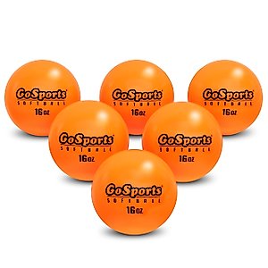 GoSports 3.82 inch Weighted Training Softballs 6 Pack - Hitting & Pitching Training for All Skill Levels - Improve Power and Mechanics