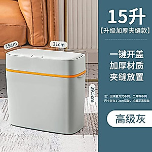 NA Xingyou Trash can Toilet Toilet Household Gap with lid Bounce Cover Toilet Pail Bedroom Kitchen Living Room Trash can