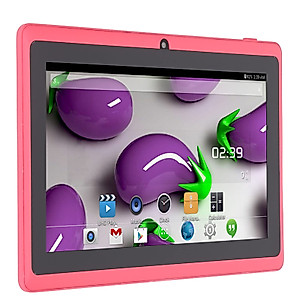 7 Inch Kids Tablet, 32GB Quad Core Eye Protection Kids Tablet,Support Wifi, Bluetooth,GPS Multifunction, Ront and Rear Dual Cameras, Puzzle Early Education Tablet PC Gifts for Kids Birthday(Pink)
