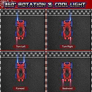 Aomifmik Wall Climbing Remote Control Car, 360° Rotating Dual Mode RC Stunt Car with Headlight, Rechargeable Toys for 4 5 6 7 8-12 Year Old Boys Girls Kids