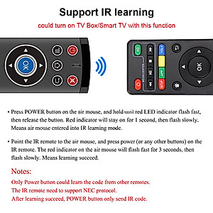 oFourSmart 2.4G Wireless Remote Controller with Nano USB Receiver Supports IR Learning Function Perfect for Android TV Box IPTV Mini PC Smart TV Projector