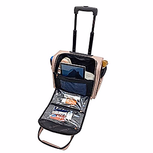 LONDON FOG Bromley 15-Inch Under The Seat Bag,Lightweight, Rose Gold