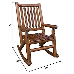 Leigh Country TX 36000 Amber-Log Single Rocker, Brown