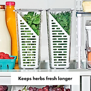 OXO Good Grips Produce Saver – Herb Keeper, 4.5 x 6.0 x 11.3 in, White