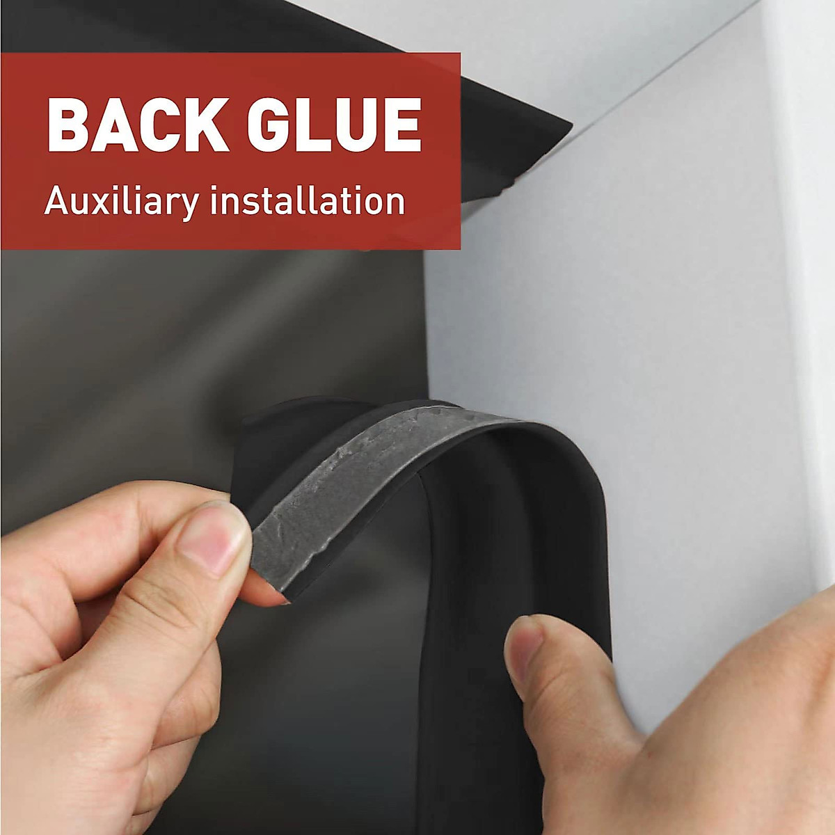 FOSLUOC Garage Door Seal Top and Sides Seal Strip Black 34 FT Adhesive Backed Rubber Weather Stripping Replacement Weatherproofing Universal Sealing