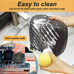 BYKITCHEN Square Air Fryer Silicone Liners, 2 Pack 8.5 Inch Reusable Silicone Air Fryer Tray Fit for 4 to 6 QT, Air Fryer Accessories for Cosori, Instant Vortex Air Fryer and More(Inner Size: 7in)