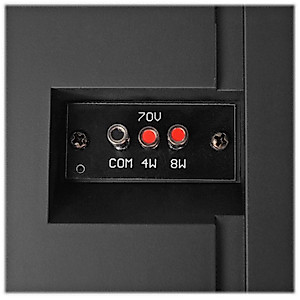 Rockville Pair Rock Slim 70B Black 5.25" 70V Commercial Restaurant Wall Speakers