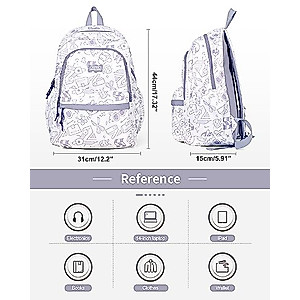 kibachev Backpack for Women Cute Backpack College Backpack With Laptop Compartment Aesthetic Backpack Kawaii Backpack