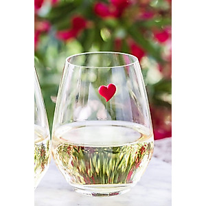 His and Hers Magnetic Wine Charms & Stemless Glass Markers - Set of 12 - Fun Birthday, Hostess or Housewarming Gift by Simply Charmed