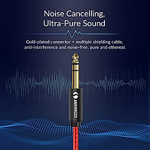 ANNNWZZD 6.35mm(1/4) TRS to 6.35mm(1/4) TRS Stereo Audio Cable 6 Foot Male to Male -(6ft/6FT)
