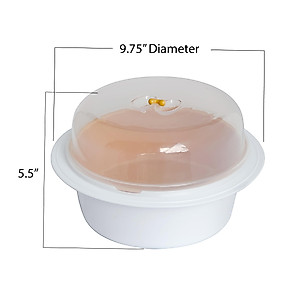 Trenton Gifts Microwave Steamer for Vegetables - Veggie Steamer Microwavable, Ideal for Cooking Fresh Vegetables. BPA Free, Dishwasher Safe