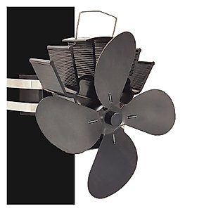 Fireplace Fan 4 Blades Heat Powered Stove Fan Log Wood Burner Eco-Fan Quiet Home Fireplace Fan