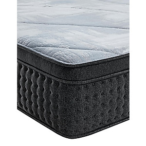 Lomeluous King Mattress, 14 Inch Premium Gel Memory Foam Mattress with 7-Zone Pocketed Coils, King Size Mattress for Cooler Sleep, Pressure Relief, Back Pain, Supportive and Comfortable, CertiPUR-US