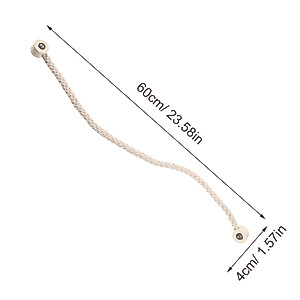 iplusmile 2 Pcs Curtain Magnetic Button Curtain Ties Weave Rope Curtain Tiebacks Woven Rope Curtain Tiebacks Magnetic Drape Curtain Tiebacks Weave Rope Curtain Tie Backs Cotton No Punching