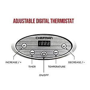 Chefman 9-Tray Food Dehydrator Machine Professional Electric Multi-Tier Food Preserver, Dried Meat or Beef Jerky Maker, Fruit & Vegetable Dryer with 9 Slide Out Trays & Transparent Door, Black