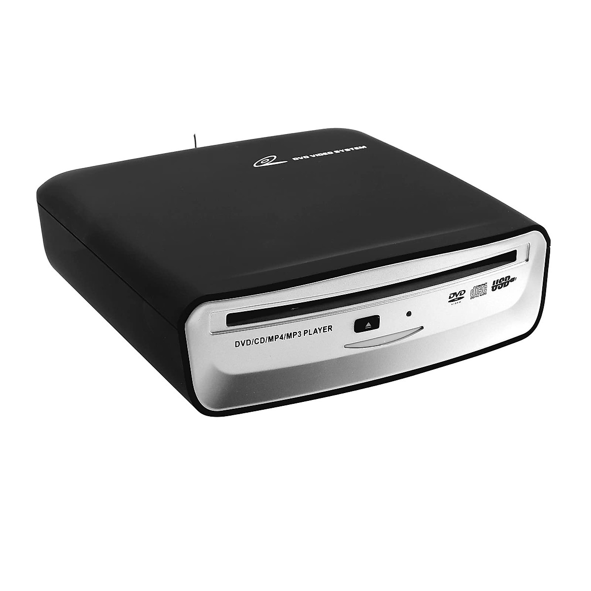 ASVEGEN USB External CD Drive VCD DVD MP4 Player for Car Android, Black & Silver
