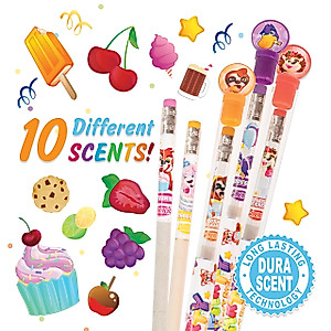 Party Smencils - Scented Graphite HB #2 Pencils made from Recycled Newspapers, 10 Count, Gifts for Kids, School Supplies