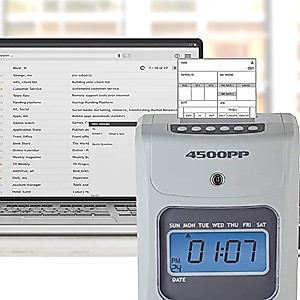 Nile Products 4500PP Calculating Time Clock, Small Business Punch Pak, up to 50 Employees, Includes 25 Time Cards, 1 Ink Ribbon and 2 Security Keys