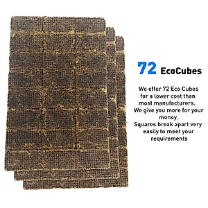 EasyGo Product Eco Cubes Fire Starter Squares Great Lighter for Chimney, Charcoal Grill, Fireplace, Campfire, Pellet Stove, Wood Stove - Qty 72