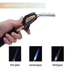 Propane Torch,Wale&Morn Propane Torch Head,Welding Torch,Mapp Gas Torch,Hose Length 1.5M,Maximum Operating Temperature 1900℃/3600℉ for Welding, HVAC, Brazing, Barbecue or Plumbing