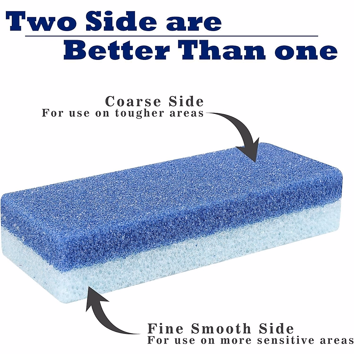 Professional Pedicure Foot Pumice Stone for Feet Skin Callus Remover and Scrubber for Dead Skins 2 Sided (Pack of 2)