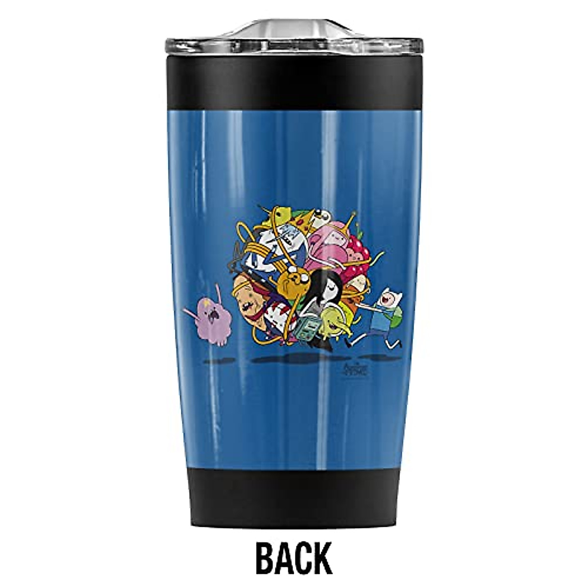 Logovision Adventure Time Blue Glob Ball Stainless Steel Tumbler 20 oz Coffee Travel Mug/Cup, Vacuum Insulated & Double Wall with Leakproof Sliding Lid | Great for Hot Drinks and Cold Beverages