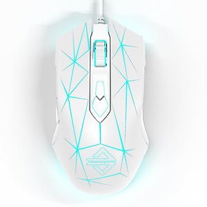FELICON RGB Lightweight Gaming Mouse, Programmable 7 Buttons, Ergonomic LED Backlit USB Gamer Mice Computer Laptop PC, for Windows Mac OS Linux(Star White)