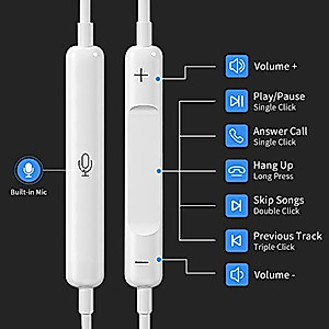 2 Pack USB C Headphones in Ear Earphones Earbuds with Mic and Volume Control Compatible with Google Pixel Samsung Galaxy Huawei iPad Pro