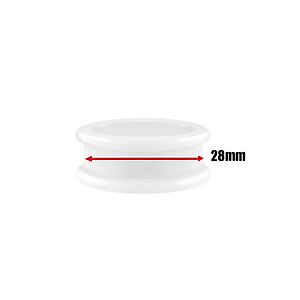 bodyjewellery 1 1/8 Inch 28.0mm White Double Flare Tunnels Ear Plugs SI01 wholesale Lot AAHS Ear s Stretching Stretchers bulk Piercing 4Pcs