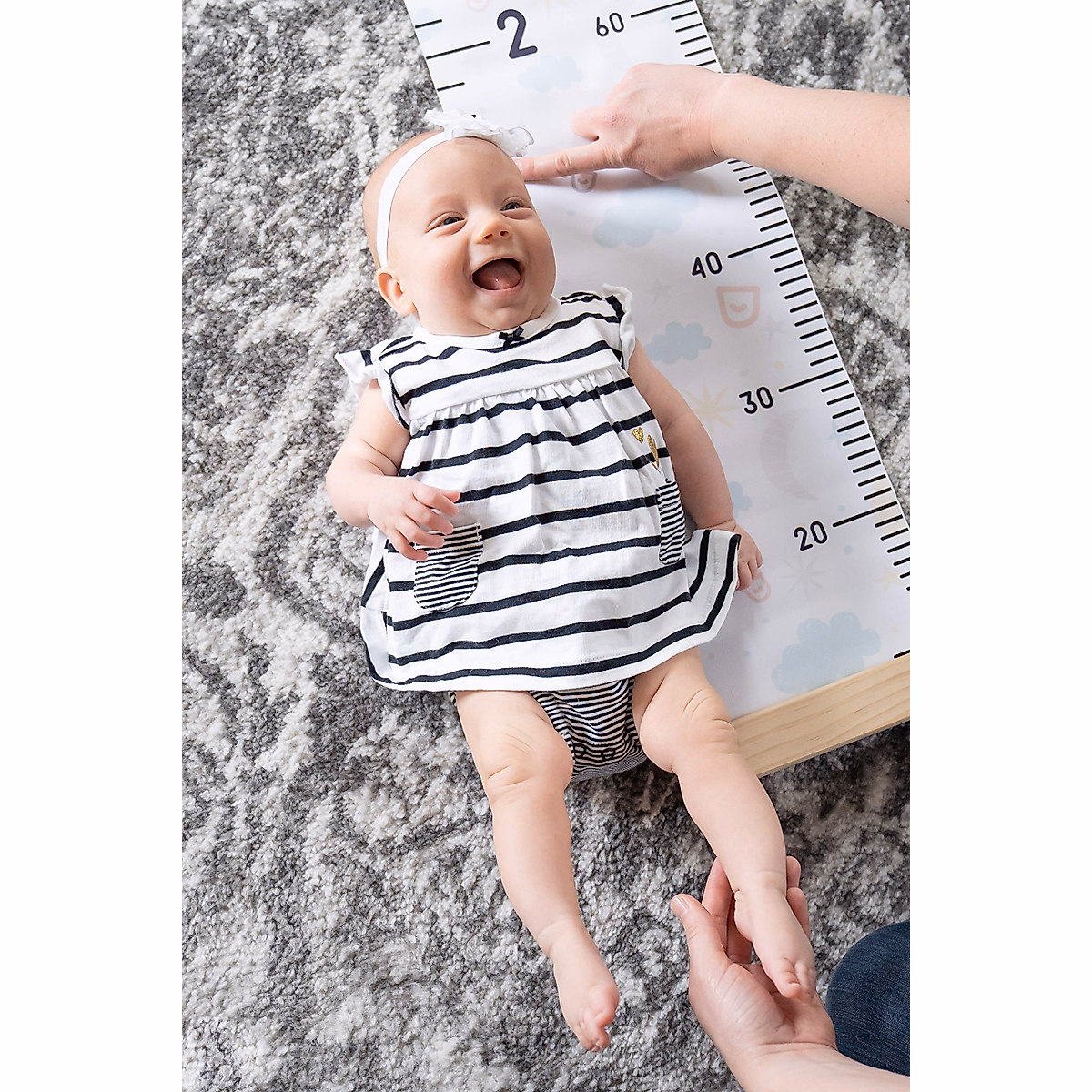 Growth Chart for Kids by Baby Proof - Measuring Height Chart and Kids Decor! Meaningful Memories Through Kid Size Chart Measurement. Night Sky Growth Chart Ruler for Wall with Wooden Keepsake Box