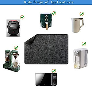 2 Pcs Heat Resistant Mat for Air Fryer, Air Fryer Mat for Counter Heat Resistant, Kitchen Countertop Protector Mat 17.3x11.8 Inch, Kitchen Appliance Non-slip Mat for Coffee Maker, Blender, Air Fryer