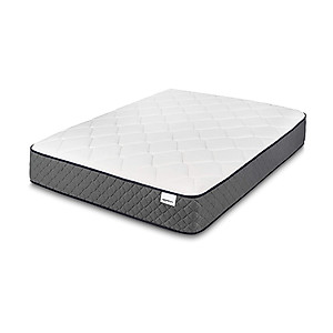 Amazon Basics Memory Foam Mattress, Full Size Mattress, Hybrid, 12 Inch, Medium Feel, Motion Isolation Springs, White/Gray