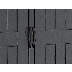 Duramax 05325 Yardmate Plus Pent Outdoor Vinyl Storage Shed, Anthracite & Adobe