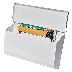 Gibraltar Mailboxes Woodlands Medium Capacity Galvanized Steel White, Wall-Mount Mailbox, L4009WW0