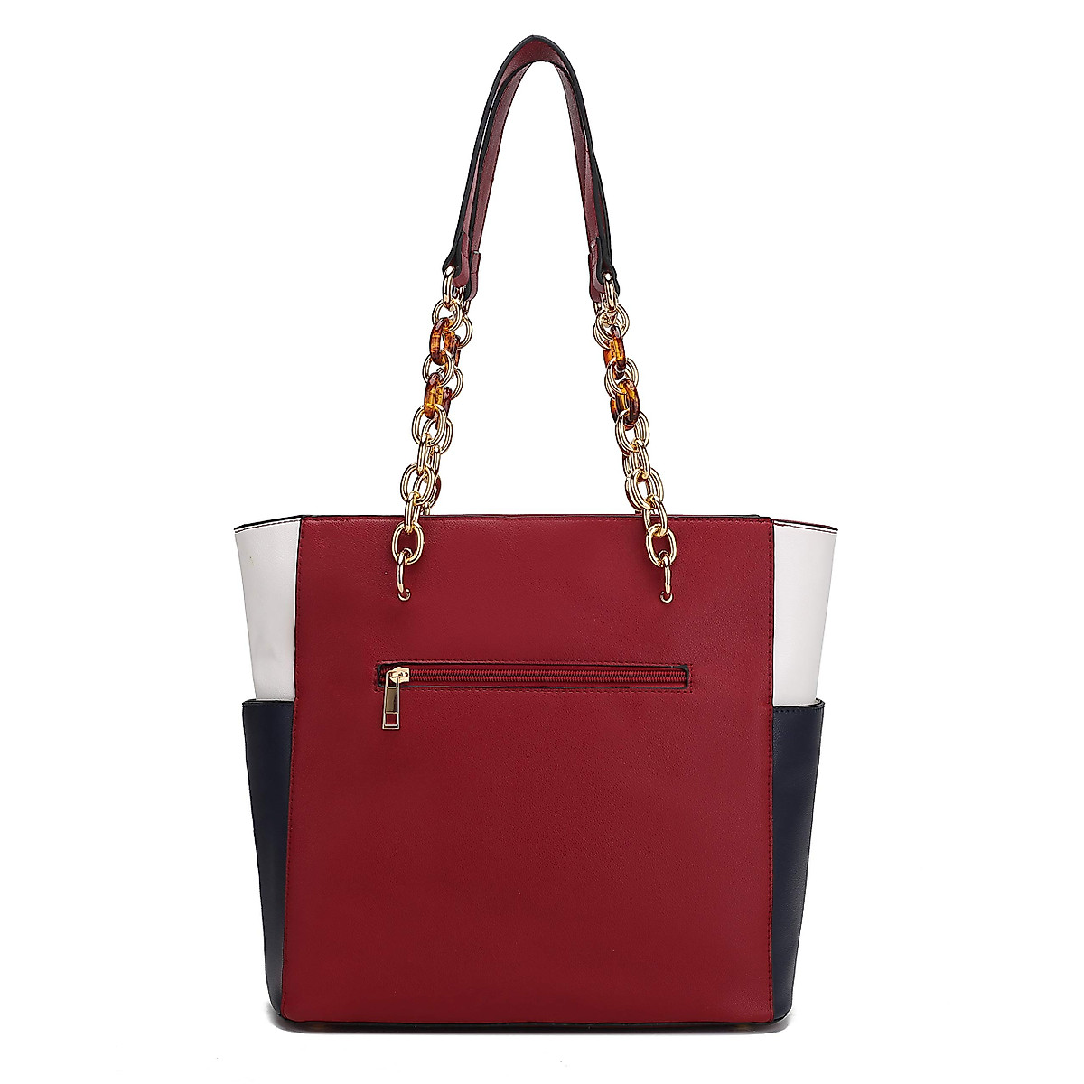 MKF 2-PC Set, Tote Bag for Women & Pouch Purse: PU Leather Handbag Pocketbook, Top-Handle Shoulder Strap Baby Blue