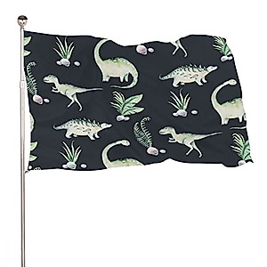Cute Cartoon Baby Dinosaurs Flags Decorative Funny Banners for Outside House Dorm Room Parties