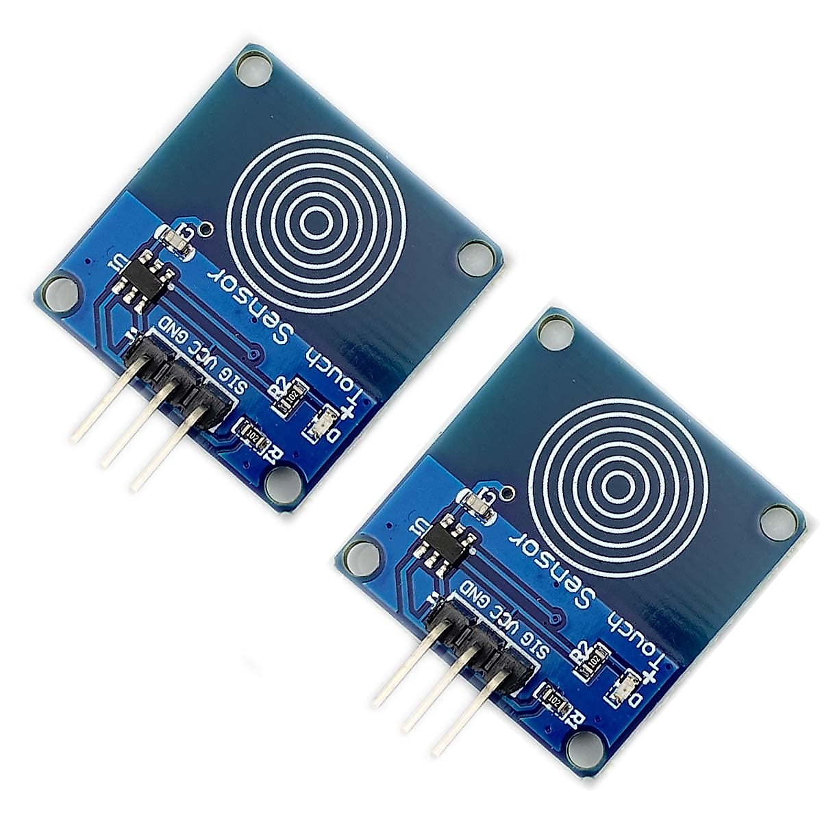 Kiro&Seeu 2PCS TTP223 Digital Touch Sensor Capacitive Switch Button Module Compatible with Ar-duino PIC DIY TTP223B, TP223B-MD-2P