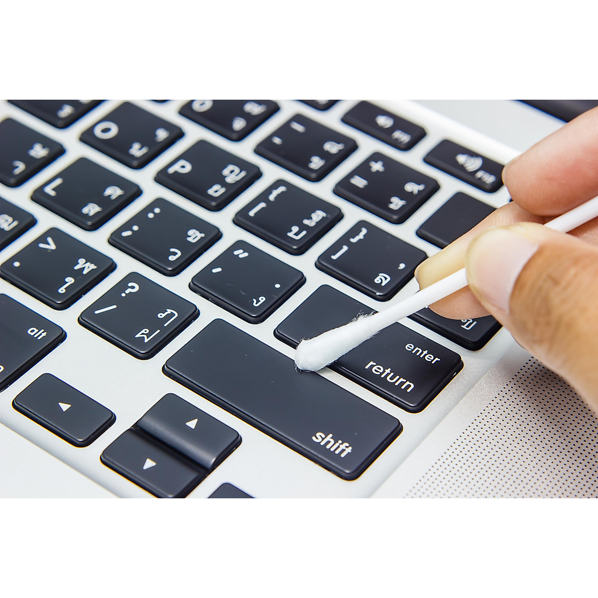 Swisspers Cotton Swabs, 100% Cotton Double-Tipped, White Plastic Sticks, 300 Count Package