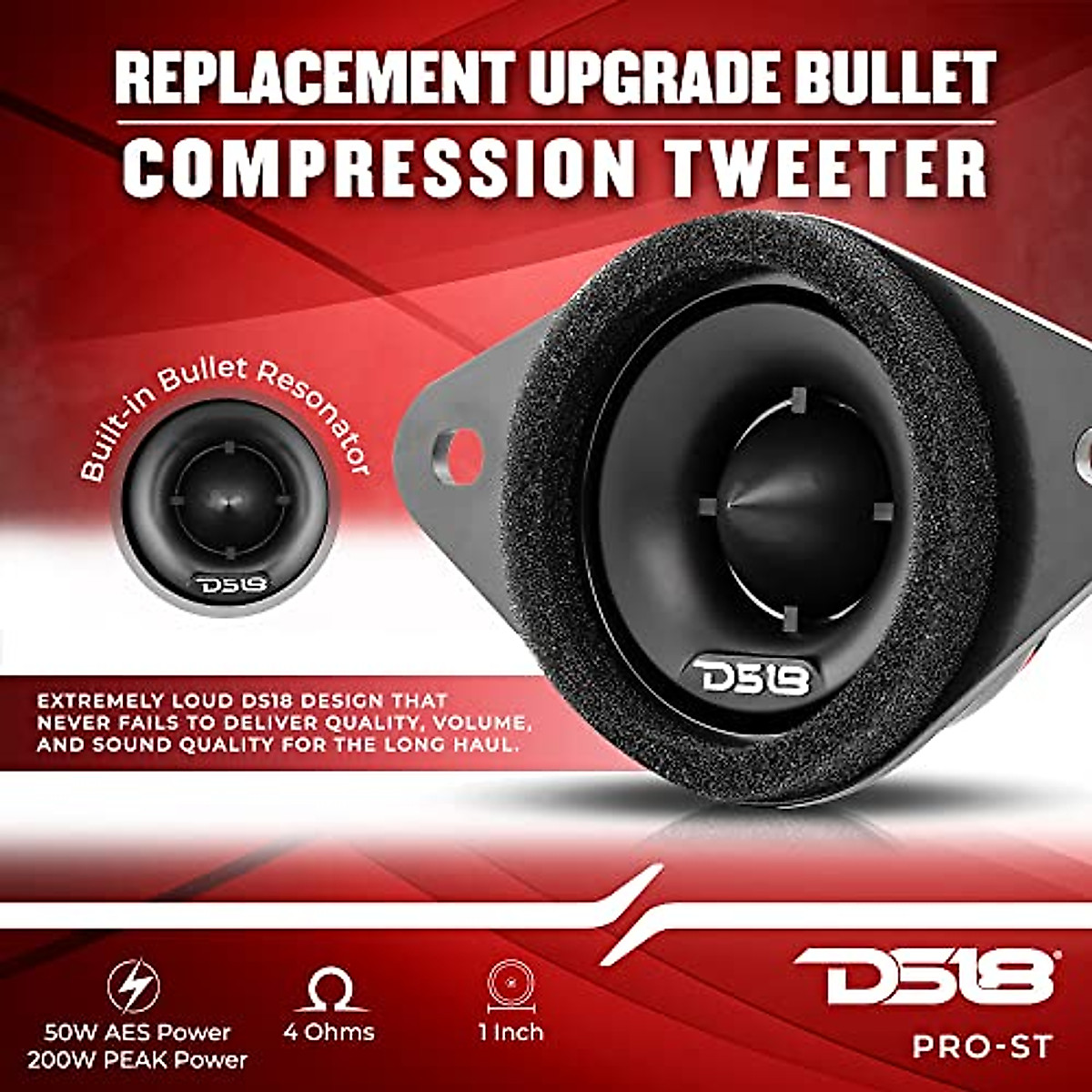 DS18 PRO-ST 1.9" Replacement Upgrade Bullet Compression Tweeters with Crossovers- Car OEM Tweeter Upgrade Kit for Many Subaru/Toyota Models - Replacement for H631SFJ101 and H631SFJ100 (Pair)