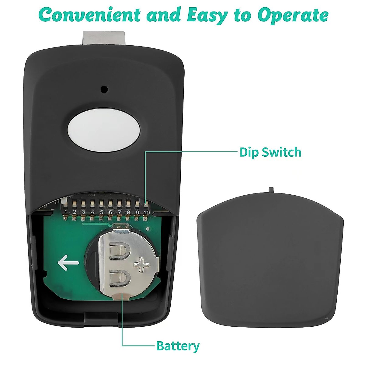 2 Replacement for Multicode Linear 3089 Garage Gate Door Opener Remote Transmitter,308911,MCS308911,10 dip Switch 300mhz,Black