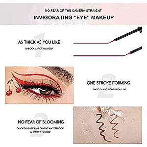 Luxsea Matte Colorful Liquid Eyeliner Set 12 Colors Waterproof Long Lasting Eyeliner Set Professional High Pigmented Makeup Set for Women Girls