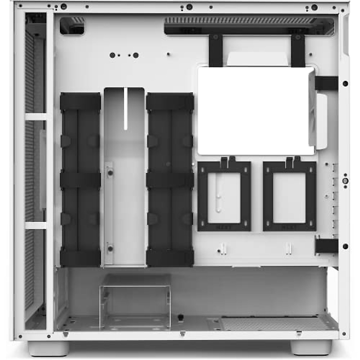 NZXT H7 Flow - CM-H71FW-01 - ATX Mid Tower PC Gaming Case - Front I/O USB Type-C Port - Quick-Release Tempered Glass Side Panel - White