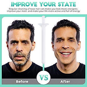 50 Pieces Nose Wax Sticks Applicators Plastic Wax Rod Wand Strips Nostril Cleaning Removal for Men Women Cleaning Nostrils Nasal and Removing Hair