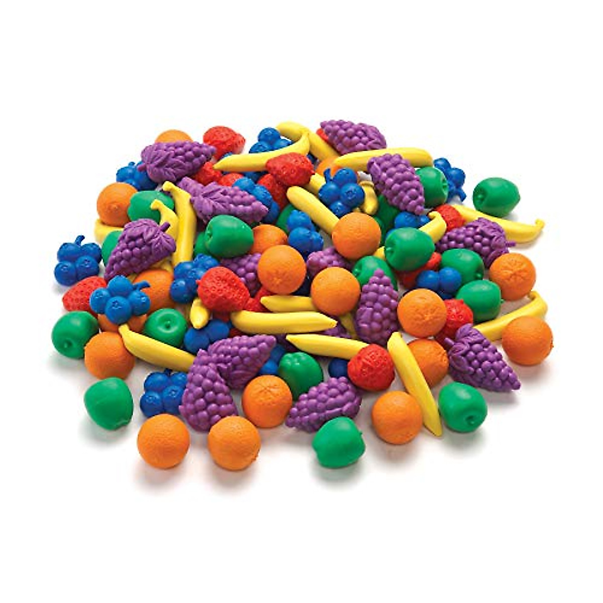 Edx Education Fruit Counters - Set of 108 - Early Math Manipulative for Kids - Teach Beginner Addition and Subtraction - Build Counting, Sorting and Language Skills