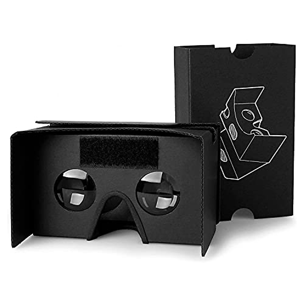 Google Cardboard,VR Headset 3D Box Virtual Reality Glasses with Big Clear 3D Optical Lens and Comfortable Head Strap for All 3-6 Inch Smartphones