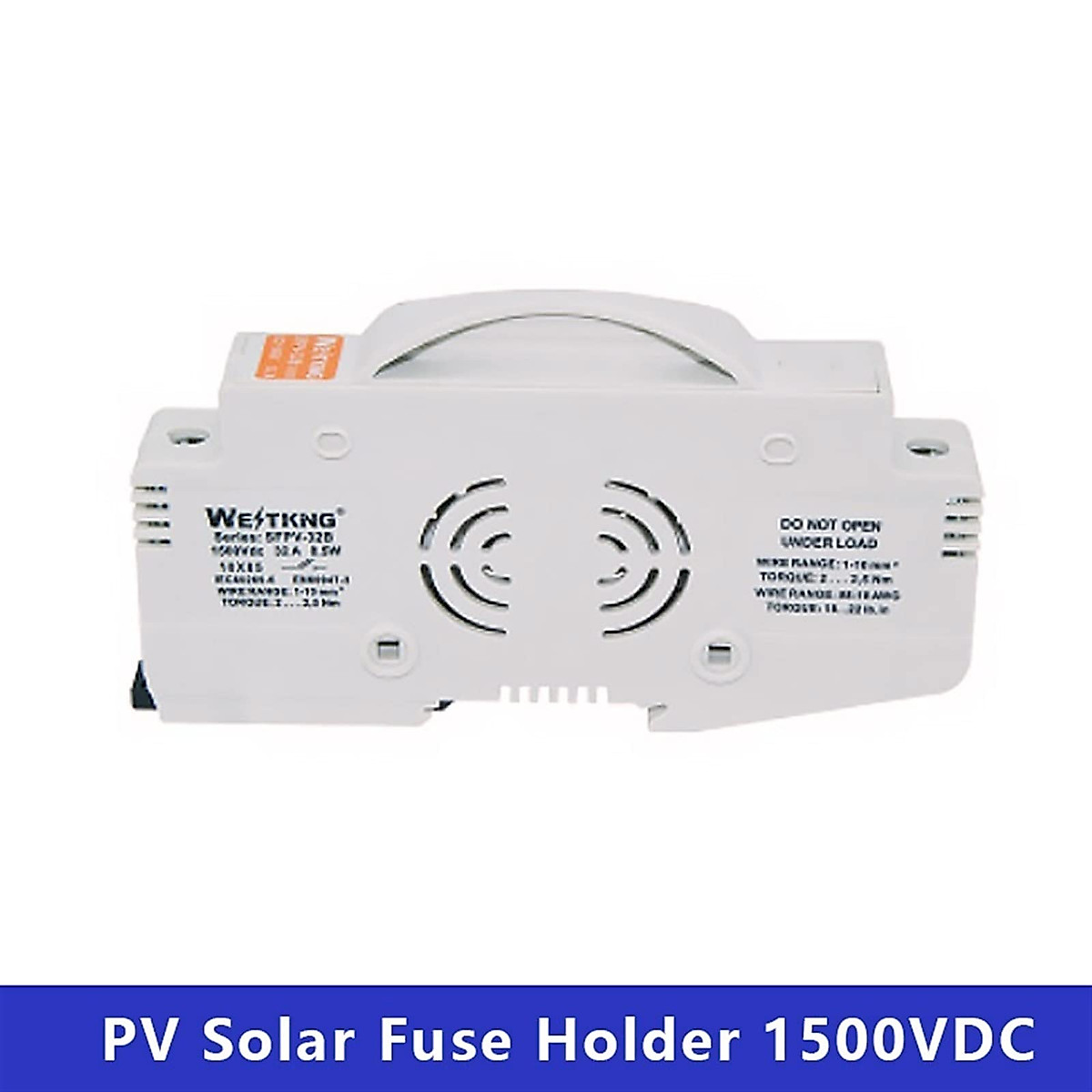 BASNI 5Pcs PV Solar Fuse Holder 1500VDC High Pressure Current Limit for Photovoltaic System Combiner Box Safety Protection