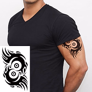 19Pcs Wolf Scorpion Full Arm Half Sleeve Fake Temporary Tattoo Sticker For Man
